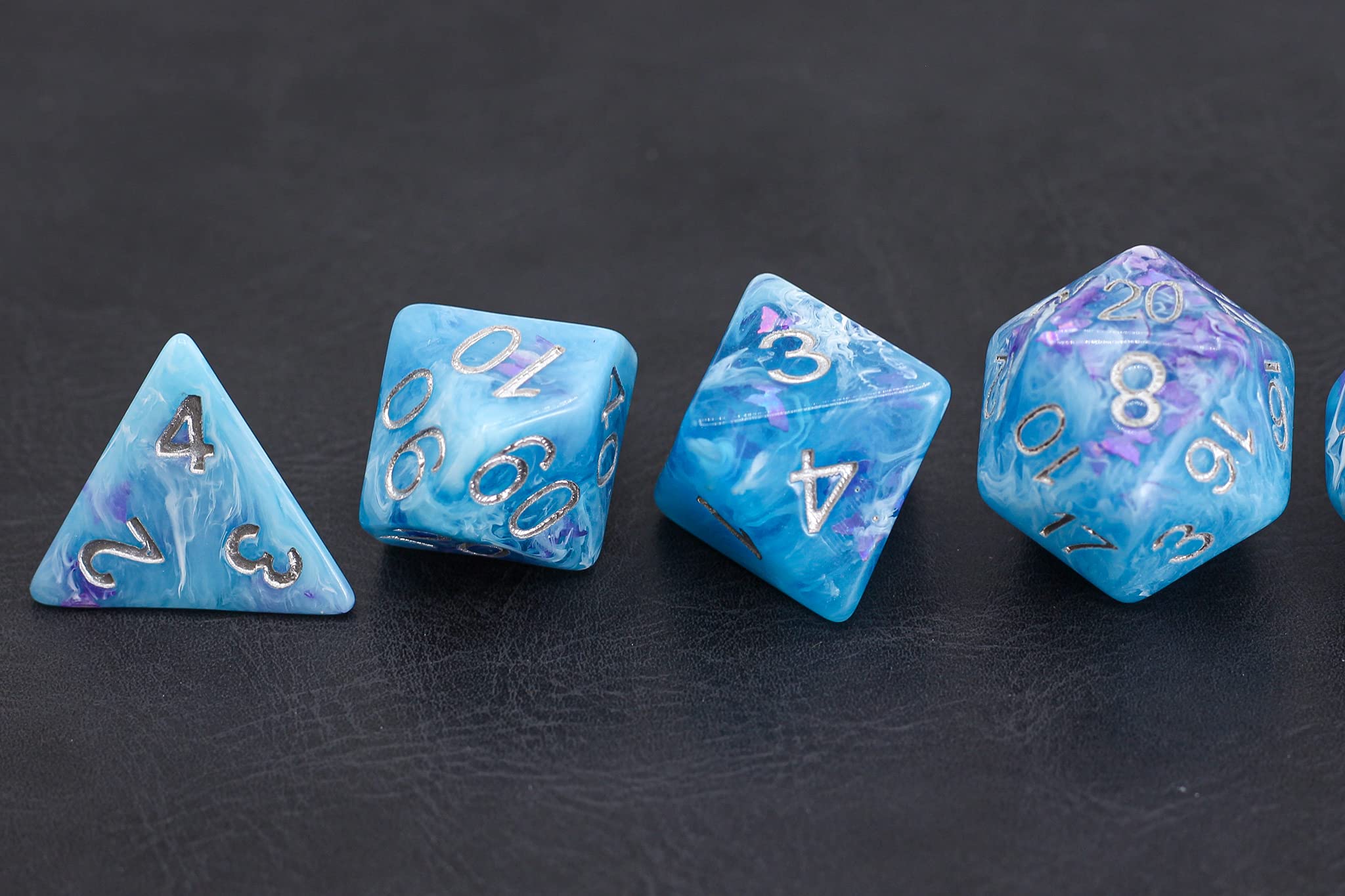 3DEGOS Blue Butterfly DND Dice Set for Dungeons and Dragons Gifts, D&D, D and D, Pathfinder, Accessories, D20, Polyhedral, Resin Dice, Metal, Dice Tray, Tower, Bag, Box