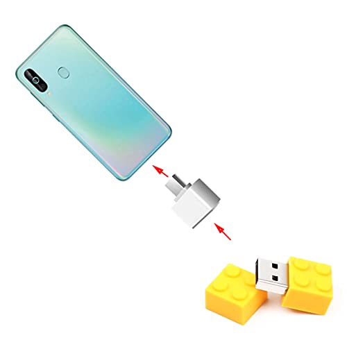 schicj133mm Memory Stick Portable High Speed USB2.0 Pen Drive Shockproof Building Block Design Yellow 16GB