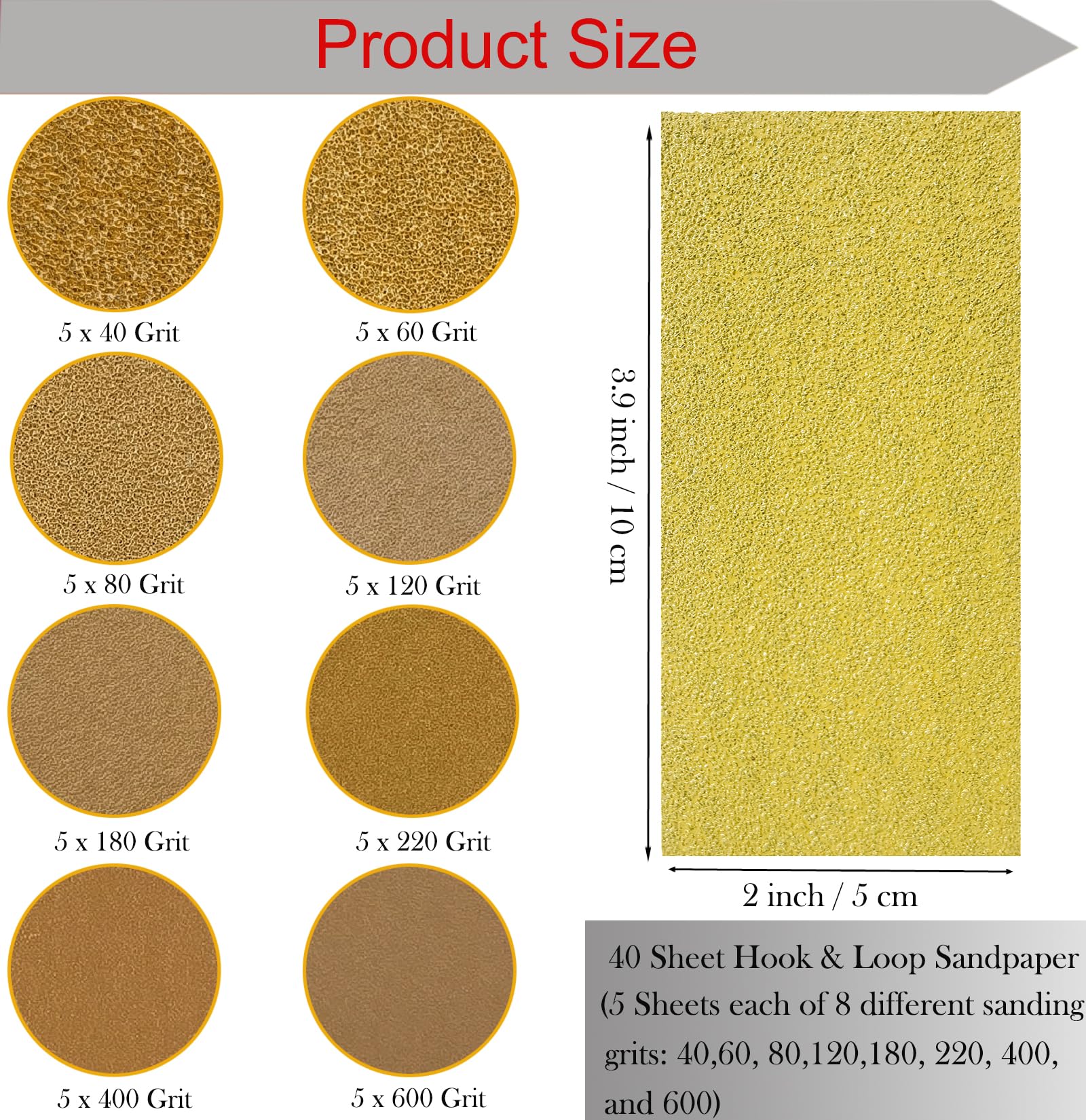 16-Piece Contoured Profile 4" Hand Sanding Block Set with 40 Sheet Hook & Loop Sandpaper Kit - Interchangeable Assorted Convex & Concave Shapes for Woodworking Furniture, Auto Paint and Crafts
