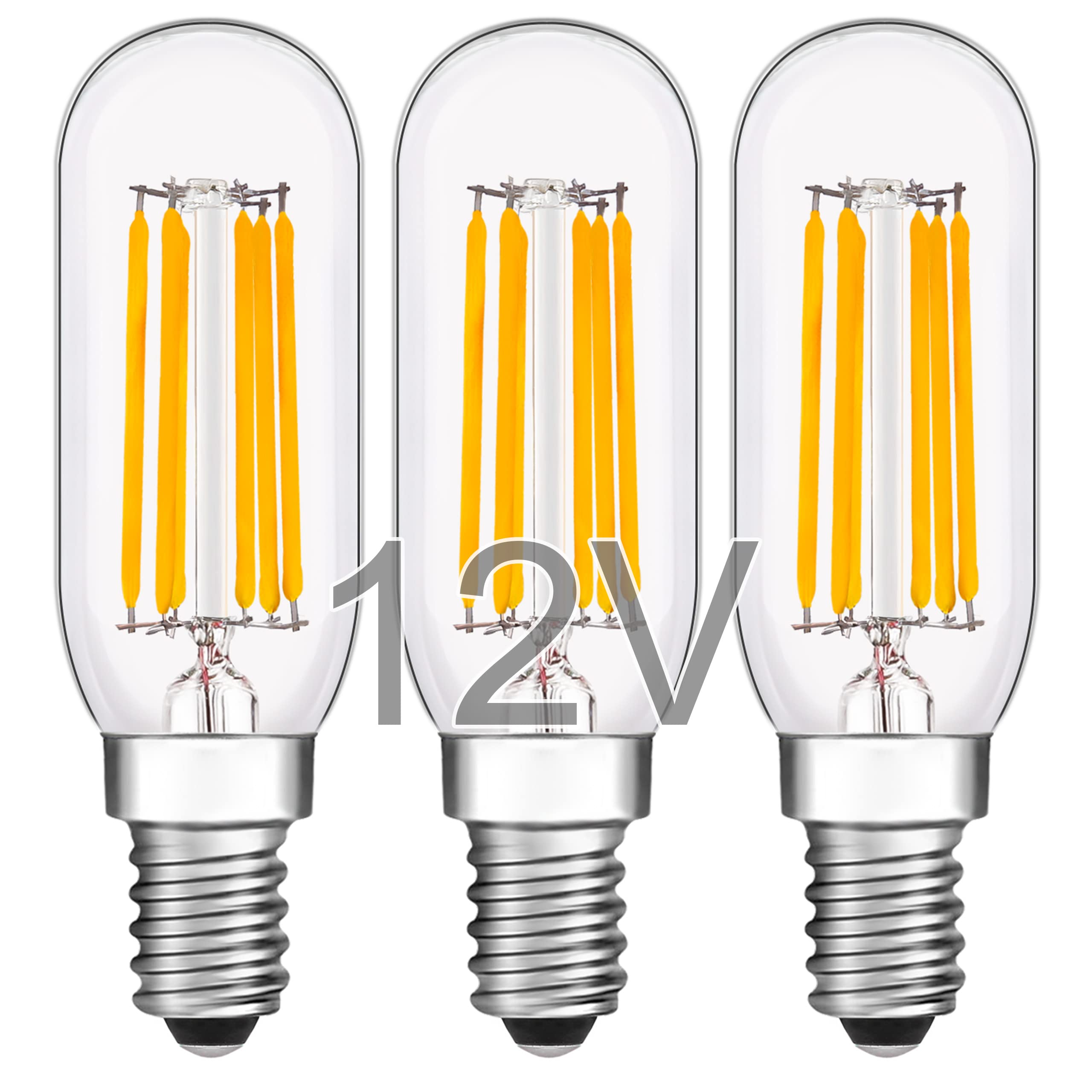 12 Volt Light Bulb 12V LED Bulbs A19 4W 2700K Warm White E26 Low Voltage Lamp 400lm (40Watt Equivalent) 24V 24Volt for RV Camper Marine,Solar Battery System Lighting,Pack of 2,A60-12V-4W-27K
