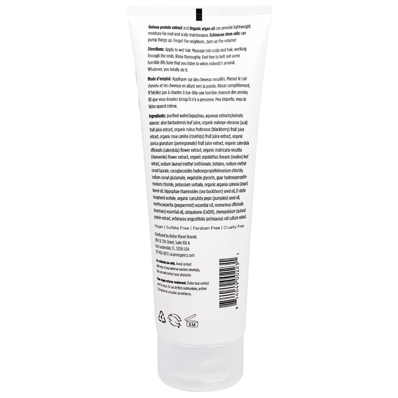 Acure Organics, Shampoo, Pure Mint + Echinacea Stem Cell, 8 fl oz