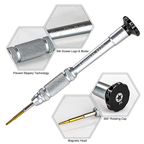 GogoFix Pentalobe Bottom Screw and Screwdriver Repair Kit Compatible with Retina 13” Touch Bar A1706, A1989 and A2159 (Silver)