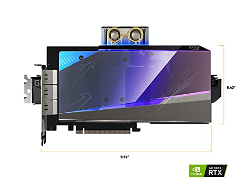 GIGABYTE AORUS GeForce RTX 3080 Ti Xtreme WATERFORCE WB 12G Graphics Card, Waterforce Water Block Cooling System, 12GB 384-bit GDDR6X, GV-N308TAORUSX WB-12GD Video Card
