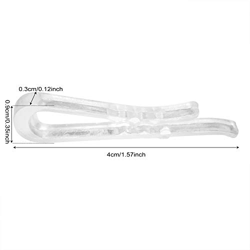 HONBAY 300PCS Clear Plastic U Shape Alligator Clips for Folding Shirt Ties Pants and Sheet