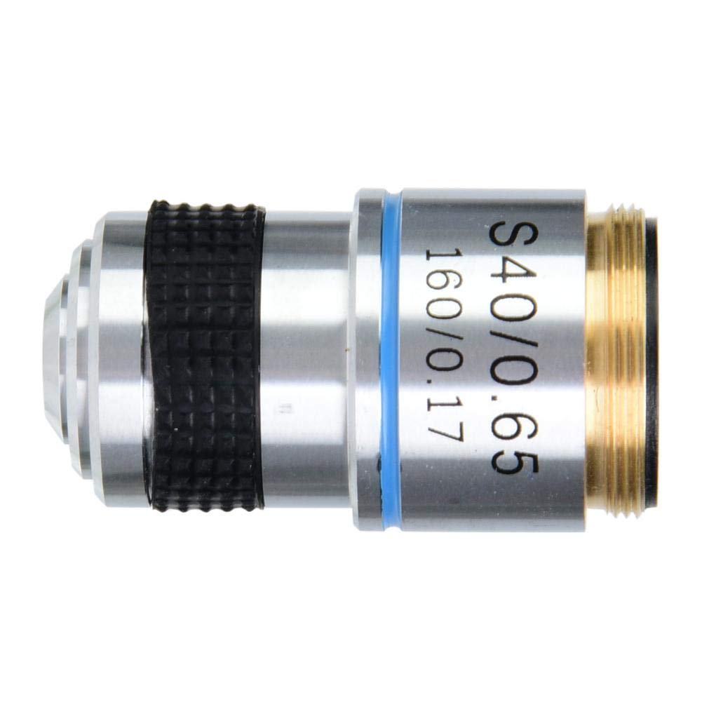 Microscope Lens,40X 185 Biological Microscope Achromatic Objectives Lens 160/0.17 5×5×5cm Eliminate Unwanted Reflections