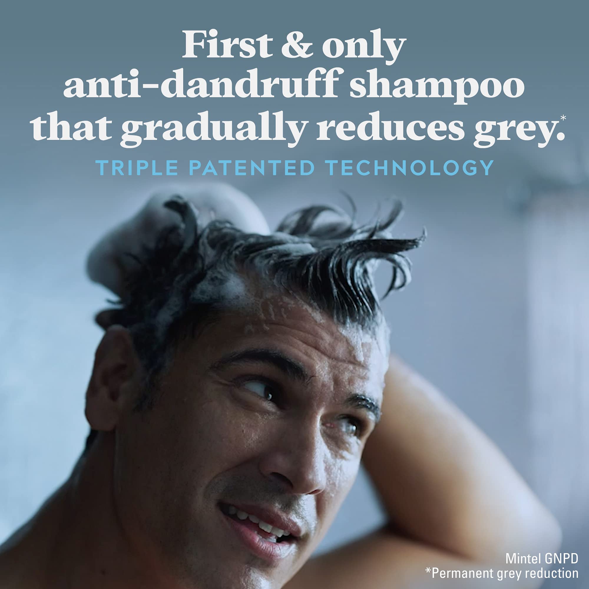 Just For Men Control GX Grey Reducing Anti-Dandruff Shampoo, Gradual Hair Color, Controls Dandruff with Zinc Treatment, 4 Fl Oz - Pack of 3 (Packaging May Vary)