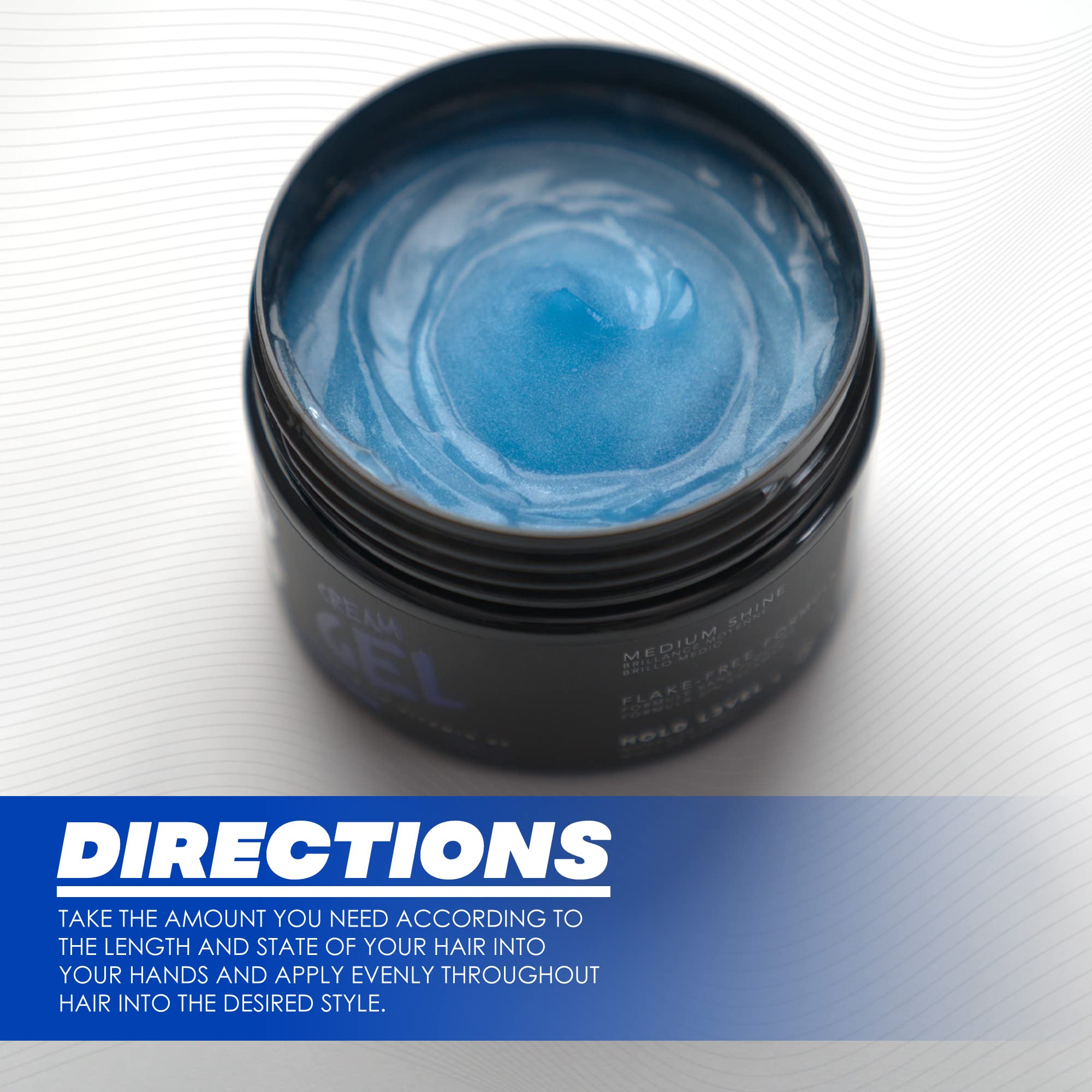 L3 Level 3 Cream Gel - Provides Volume and Medium Hold - With Vitamins to Nourish and Protect Hair Level Three Mens Hair Styling Cream (500 ML, Medium)