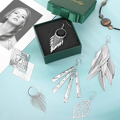 24 Pairs Crystal Teardrop Dangle Earrings Cubic Zirconia Hoop Earrings Boho Threader Earrings Set for Women Girls Christmas (Simple Style)