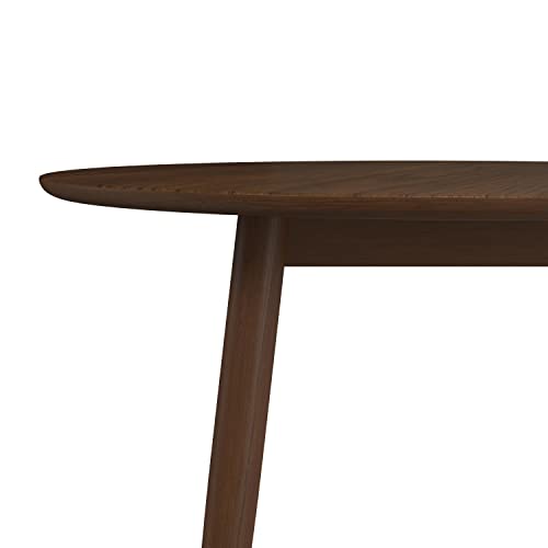 Amazon Brand β Rivet Mid-Century Round Wood Dining Table, 42"W, Chestnut