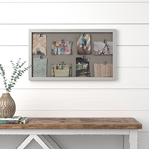Amazon Brand β Stone & Beam Modern Multiclip Collage Picture Frame, 26.7"H, White