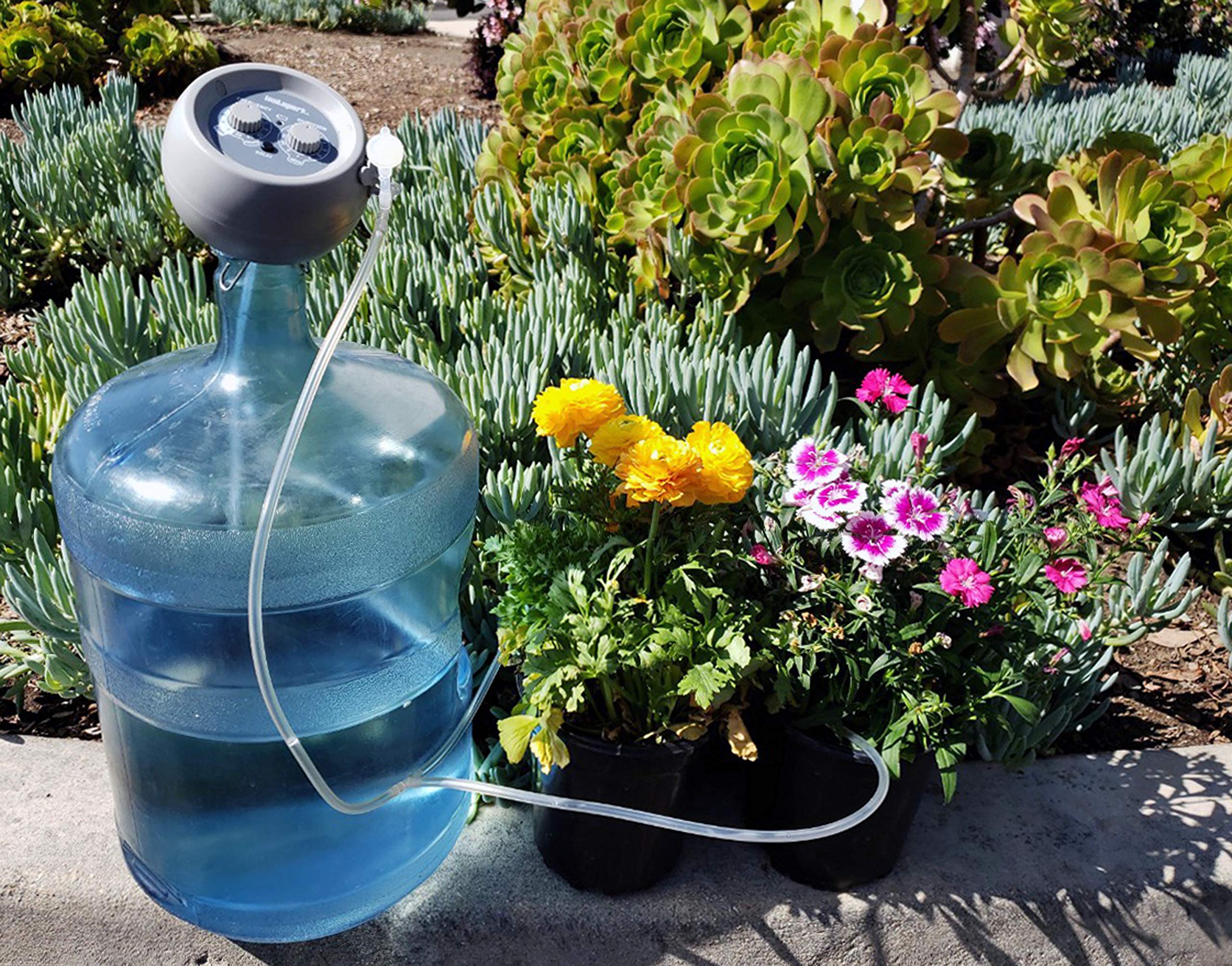 Instapark Automatic Watering System, Automatic Drip Irrigation Kit with 7-Day Digital Programmable Water Timer for 10 Indoor Outdoor Potted Plants Vacation Plant Watering System