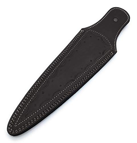 12" long custom handmade leather sheath for 7"โ7.5" cutting blade dagger knife