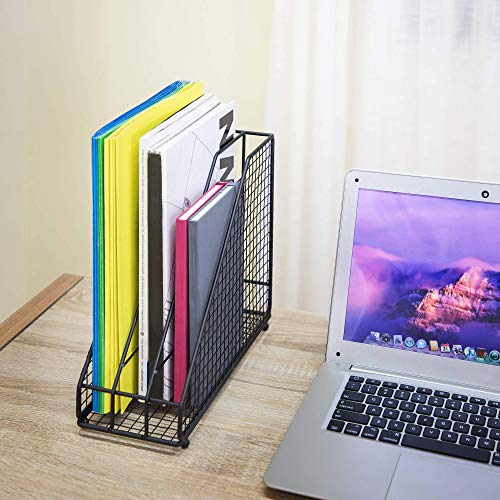 Home Zone Living Desk Document File Tray Organizer | Sort Workspace Office Supplies, Paper and Notebooks | Vertical Sorter (Black),File Sorter,3-Tier Vertical (Slim),CAD1048U
