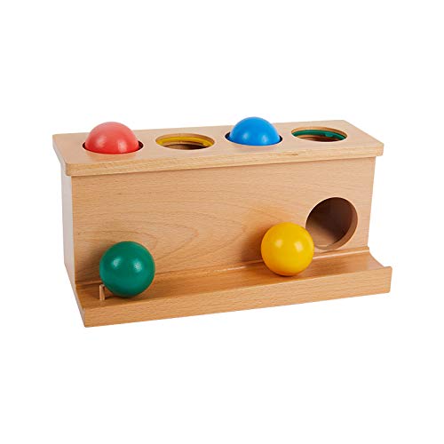 Adena Montessori Baby Push Object Permanence Ball Push Toy for 1 Year Toddler 2 Year Old