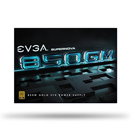 EVGA SuperNOVA 850 GM, 80 PLUS Gold 850W, Fully Modular, ECO Mode with FDB Fan, 10 Year Warranty, Includes Power ON Self Tester, SFX Form Factor, Power Supply 123-GM-0850-X1