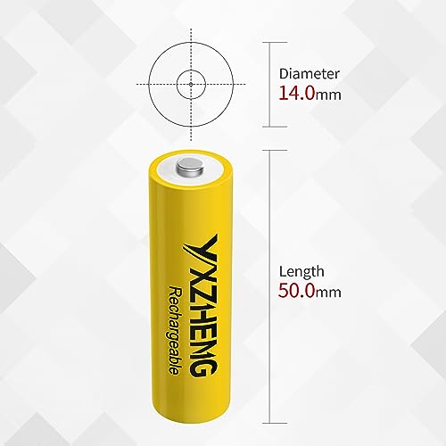 YXZHENG Batteries AA NiCd 600mAh 1.2V Rechargeable for Solar Garden Lights (16pcs AA)
