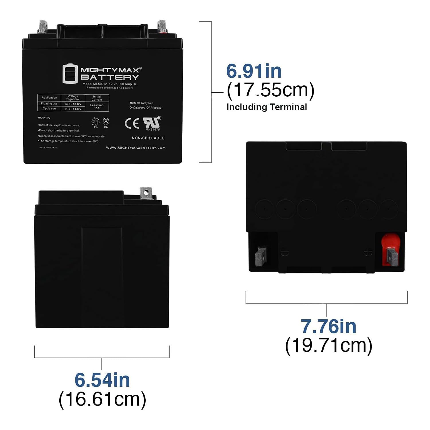 Mighty Max Battery 12V 50AH SLA Replacement Battery for RG26P-WS