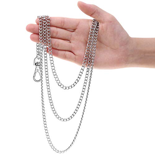 Anezus 3pcs Belt Chain, Pocket Chain, Chains for Wallet, Pants, Jeans, Goth Accessories for Eboy, Egirl, Men and Women