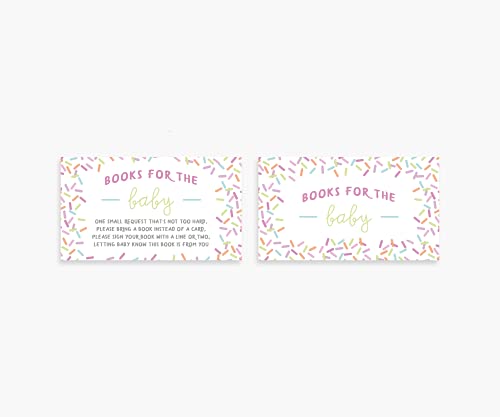 M Market On Mainstreet Books For Baby and Diaper Raffle Shower Request Cards, Invitation Inserts, 50 Each (Baby Sprinkle)