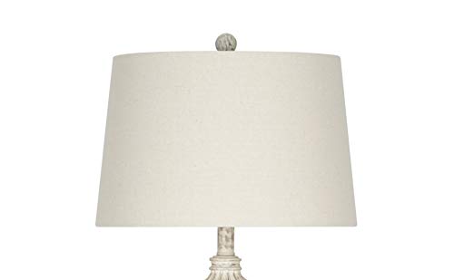 Catalina 22798-000 Rustic Farmhouse Faux Wood Urn Floor Lamp, 59", Distressed White