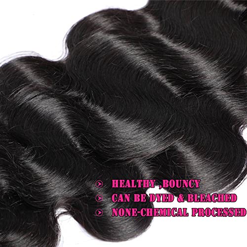 Glowig Body Wave Bundles 18 20 22 Inch 100% Unprocessed Virgin Human Hair Body Wave Bundles Body Wave 3 Bundles Human Hair Extensions for Black Women