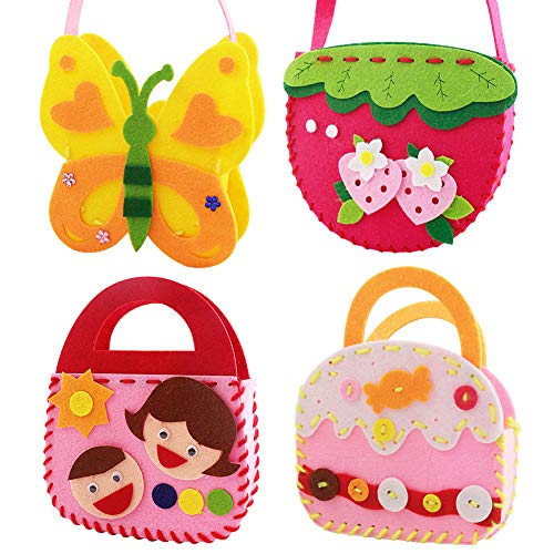 4 pcs Sewing kit for Kids, Preschool Educational Toys Kids Sewing Kits Ages 2-8, Toddler Arts and Crafts for Kids Ages 1 2 3 4 5 6 Years Old, Preschool Educational Toys Sewing Kit for Kids