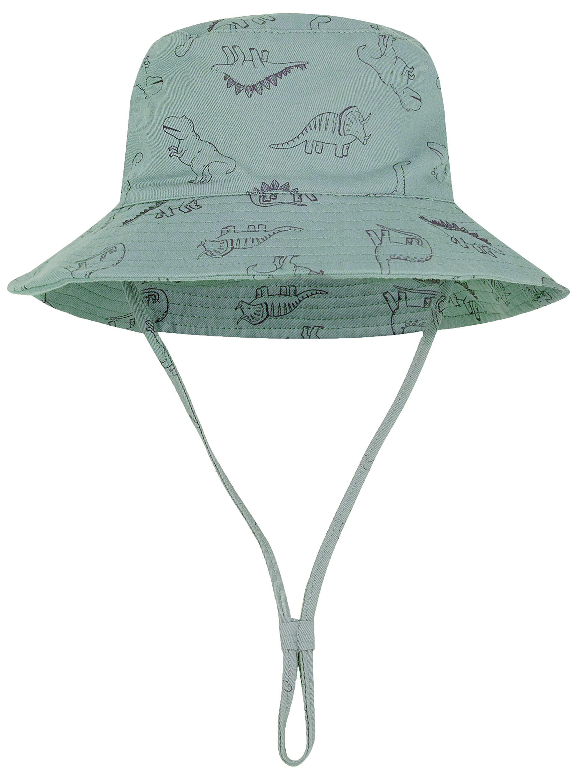 Baby Sun Hat UPF 50+ Sun Protective Toddler Bucket Hat Summer Kids Beach Hats Wide Brim Outdoor Play Hat for Boys Girls Sea Blue 0-6 Months