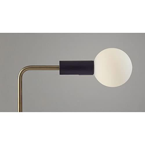 Adesso 3214-01 Windsor LED Desk Lamp Wireless Charging, 7W LED, 5W QI, USB Port, Indoor Lighting Lamps,Black