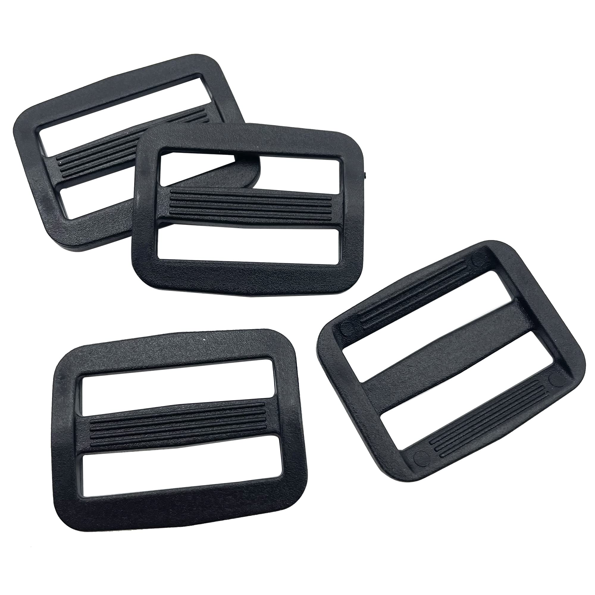 55PCS Plastic Tri-glide Slides Button Bulk Adjustable Webbing Triglides Slider Buckle SORTUMOLA for Belt Backpack and Bags (50mm) PT486