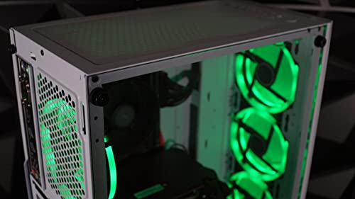 ViprTech Avalanche Gaming PC - AMD Ryzen 5 (12-LCore), AMD RX 580 8GB, 16GB DDR4 3200, 512GB NVMe SSD, 700w PSU, VR-Ready, RGB, WiFi, Prebuilt Computer Desktop Tower White