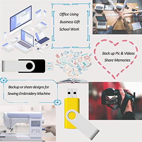 16GB USB 3.0 Flash Drive 10 Pack, FEWINA Multipack USB Drive 3.0 16 GB, Memory Stick 16GB 3.0, 16 Gig USB Drive, Jump Drives, Zip Drive Pen Drive for Data Storage (Hard Flash Drive Case + 10 Lanyards)