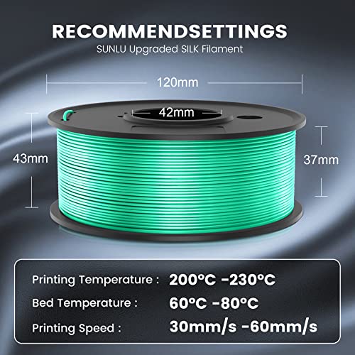 2500g 3D Printer Filament Bundle Multicolor, SUNLU Silk Filament&SUNLU PLA+ Filament, 10 Pack+8 Pack