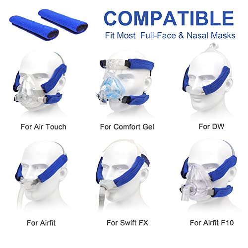8 Pack CPAP Headgear Strap Covers, Universal and Reusable Strap Covers, Soft-Fleece Strap Pads, Reduce Red Marks, Great Value Kit Supplies by Medihealer