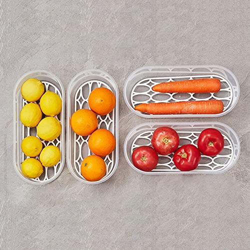 2pcs Food Drain Container for Scallion Garlic Paste Pepper Thickened Durable Container 2pcs Food Fresh-keeping Box Food Grade Safe Container for Ginger Seasoning Condiment