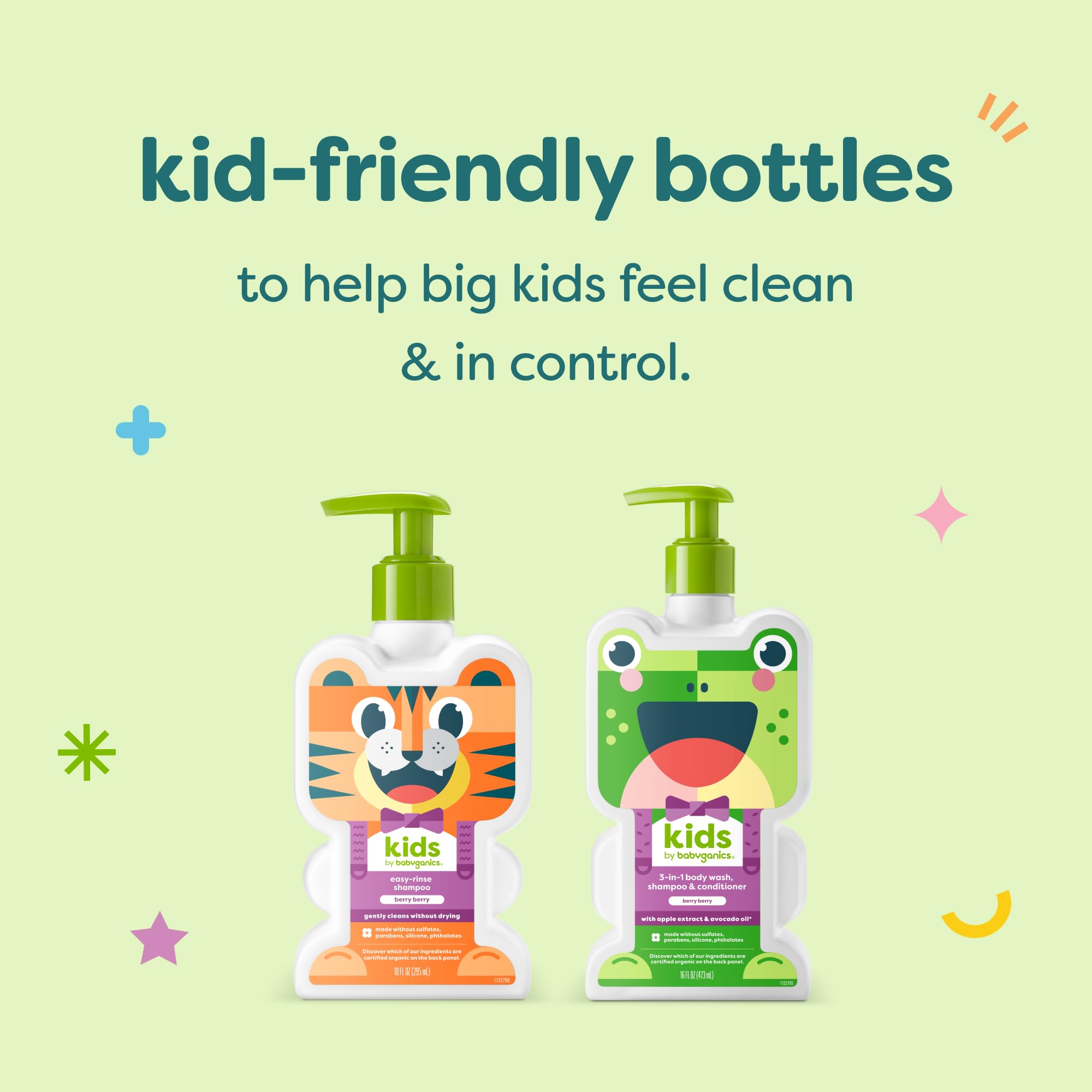 Babyganics Kids Detangler, Berry Berry, Tames Tangles, 8 Fl Oz (Pack of 2)