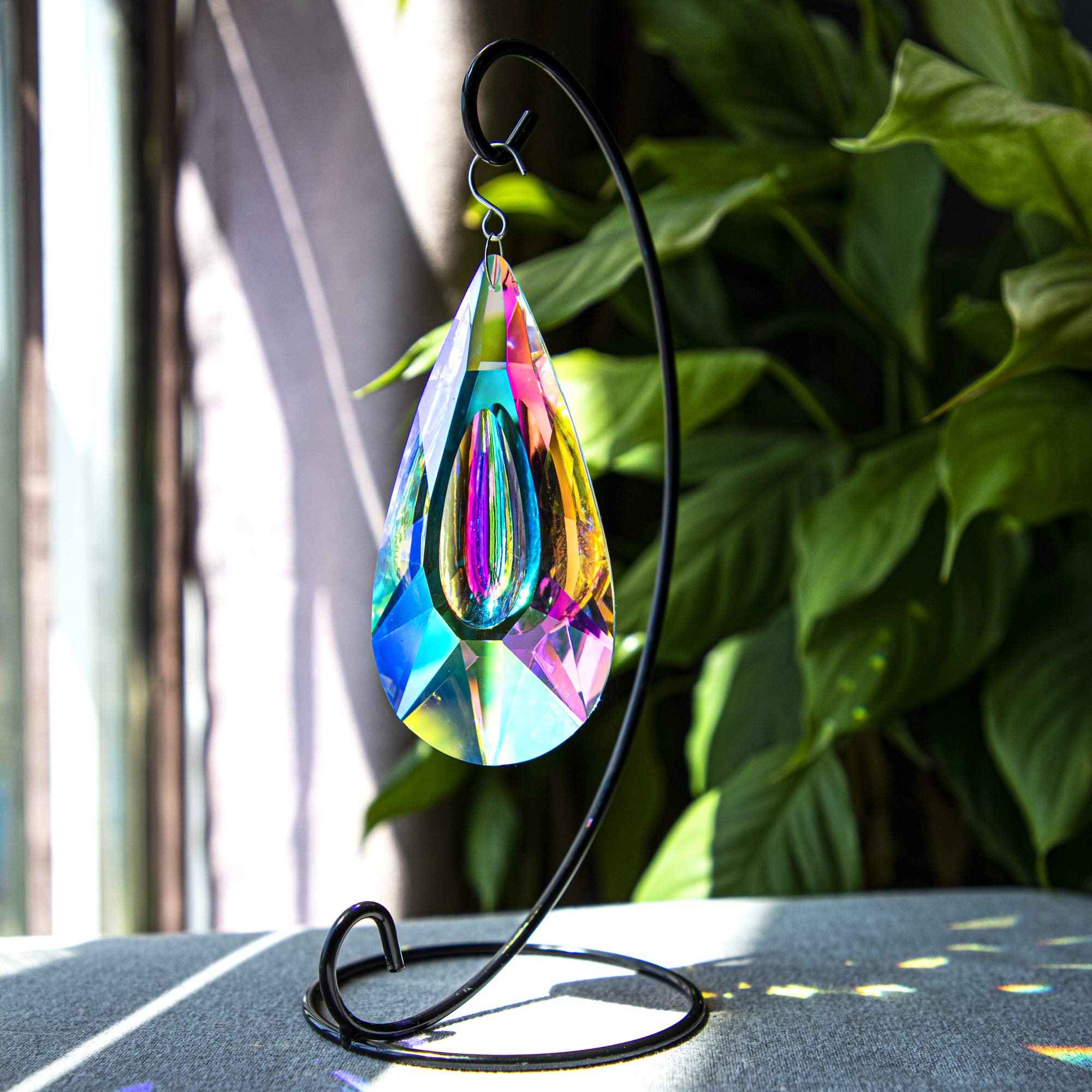 120mm Crystal Prism Suncatcher Window Hanging Sun Catchers AB Colored Crystals Faceted Prism Rainbow Maker Pendant
