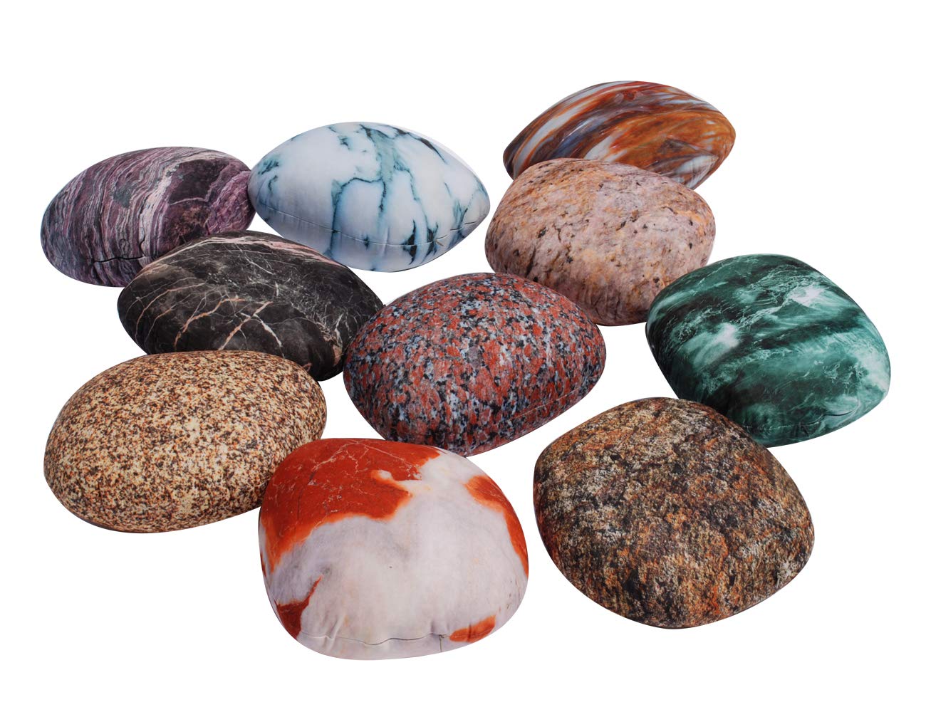 Qupace 10 Pieces Set 15x15in Large Rock Pillows Cover for Kids Gaming Room Decoration Pillows Case for Bedroom Nursery Cushion Cover Christmas Tree Decoration Pillows Covers
