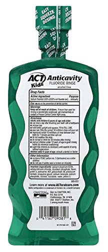ACT Kids Anti-Cavity Wild Watermelon Fluoride Mouthwash (Pack of 2)