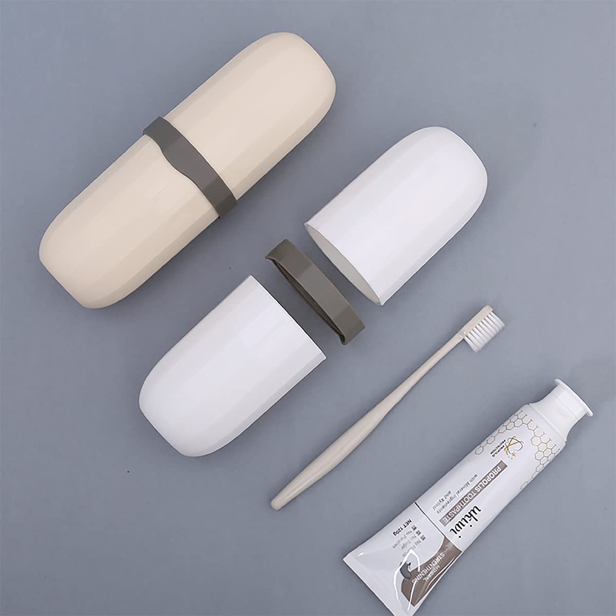 Travel Toothbrush Cup Case, Portable Plastic Toothbrush Holder Case Toothbrush Travel Containers with Cover Toothpaste Storage Box for Travel Business Trip Home Camping School Daily Uses