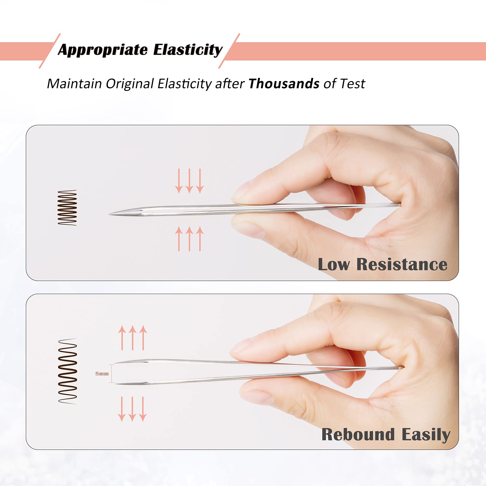 LANKIZ Eyelash Extension Tweezers Set 5 PCS for Eyelash Extensions Stainless Steel Lash Tweezers for Volume Lash Extensions-Rose Gold pinzas para pestaas pelo a pelo
