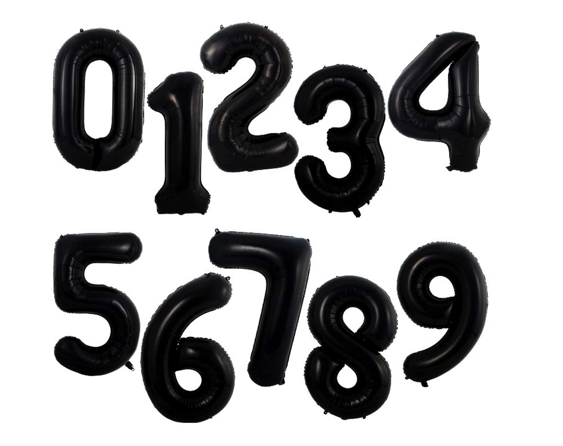 40 Inch Large Foil Helium Number Balloon Birthday Wedding Party 0-9 (Black, 2)