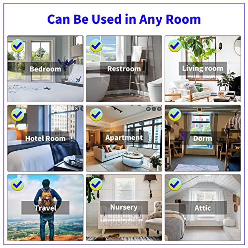 Goabroa (2 Pack Portable Baby Travel Windows Blackout Curtain, 78"x 50" Adjustable Temporary Blackout Shades with Suction Cups for Nursery or Dorm Room - Moon & Stars Pattern