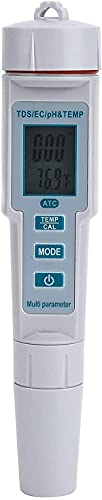 YUESFZ Precise Water Quality Tester 4 in 1 PH TDS EC Temp Test Pen Digital Water Quality Tester Meter for Drinking Water Swimming Pool Practical Water Quality Detector