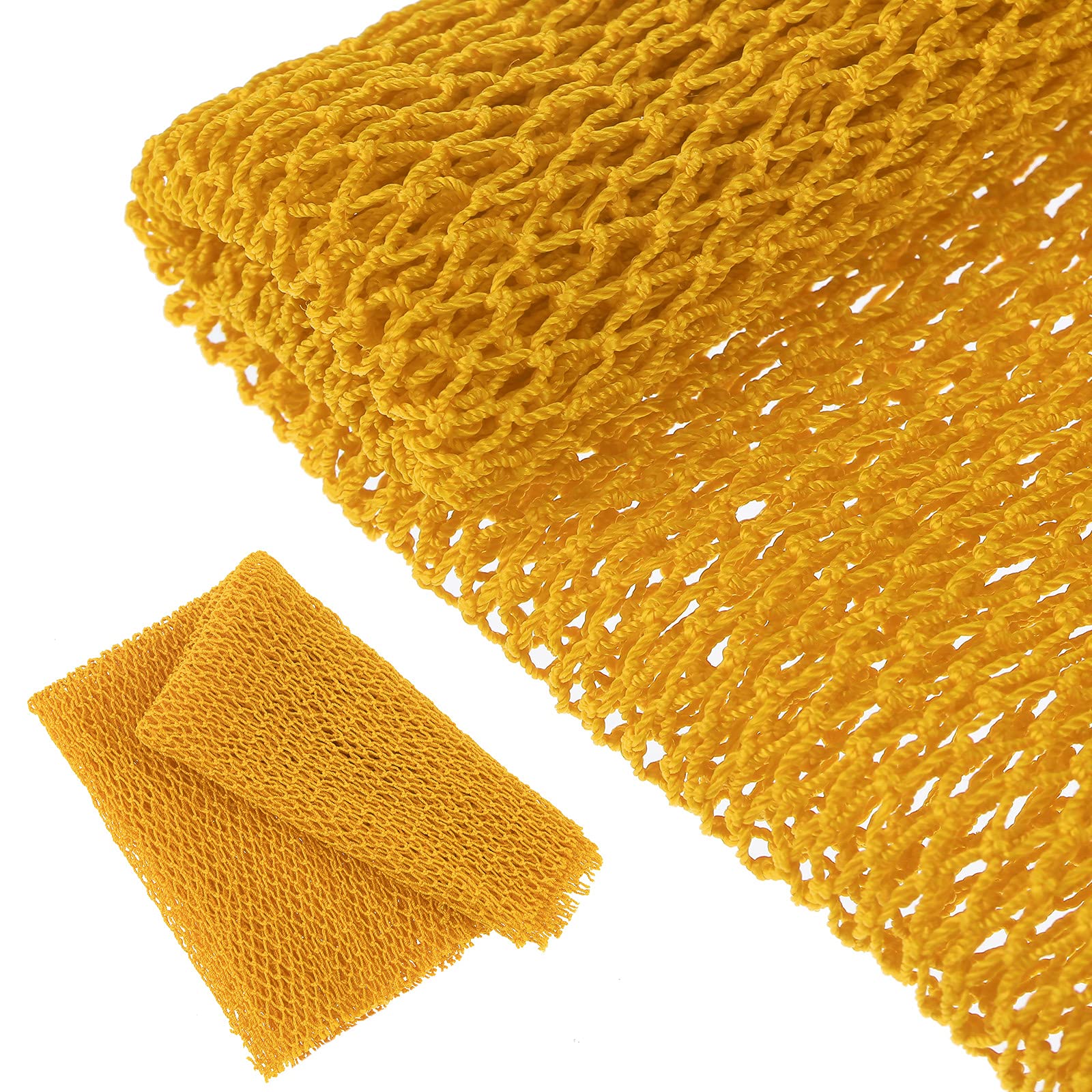 Geiserailie African Long Bathing Net Sponge Long Shower Body Scrubber Back Scrubber Skin Smoother Net Bathing Sponge for Daily Use or Stocking Stuffer(Yellow)