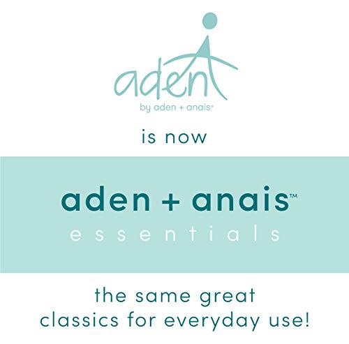 aden + anais Aden Stroller Blanket, 100% Cotton Muslin, 2 Layer Lightweight and Breathable, 27.5 x 27.5 inch, Briar Rose - Floral Heart
