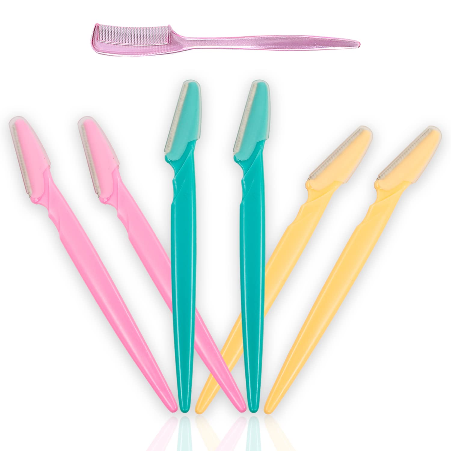 IOWANTOBWU 6 PCS Eyebrow Razor Facial Hair Knife Remover Makeup Tools Trimmer Sharper Shaver Hair Remover Set