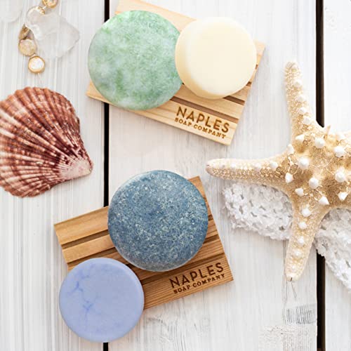 Naples Soap Company Solid Shampoo Bar for All Hair Types – Eco-Friendly, Free of Parabens, Alcohol, Pthalates – Handmade, pH Balanced, Hydrating Haircare, Lasts 50-75 Uses – Stimulating Scalp, 1.75 oz