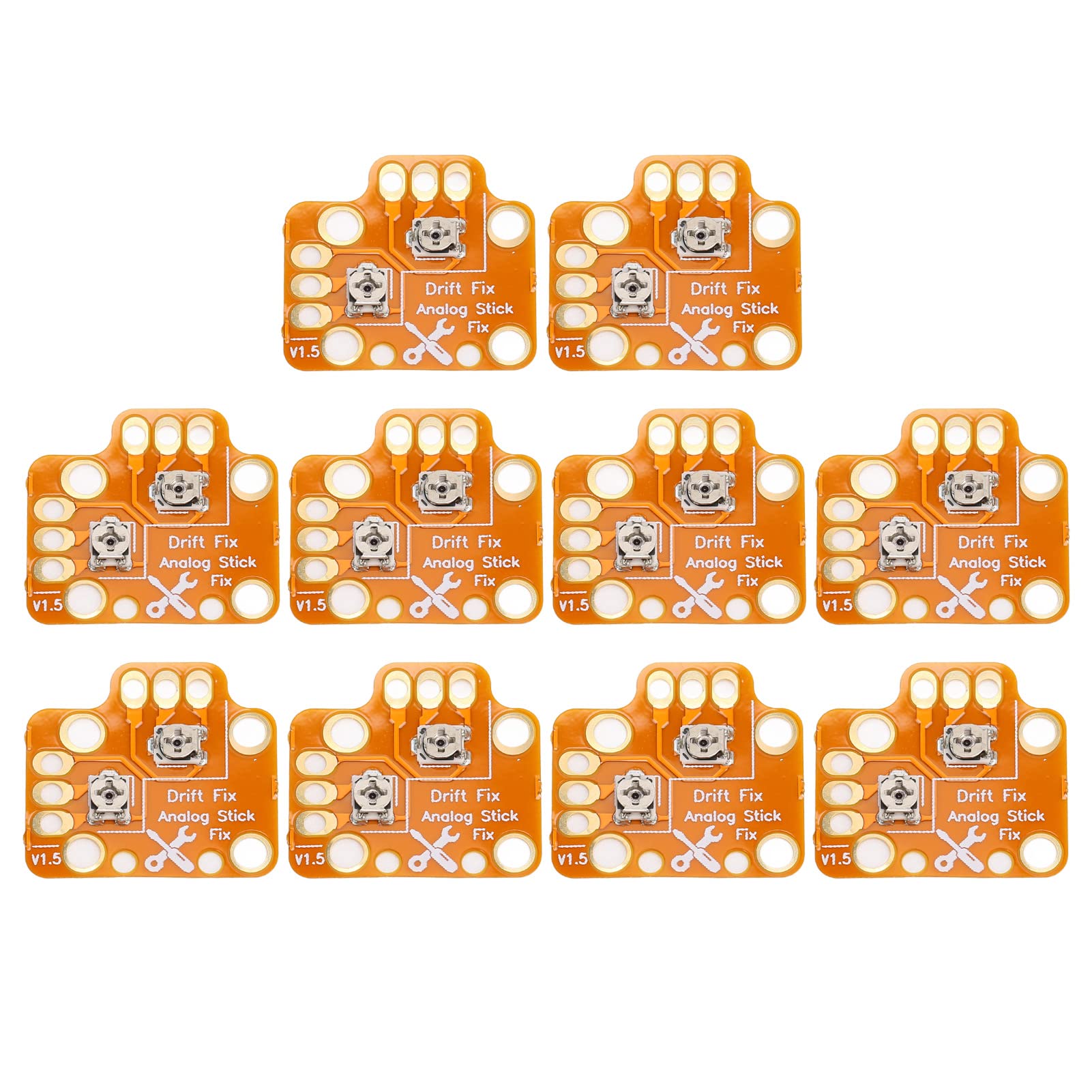 10Pcs Universal Gamepad Joystick Drift Repair Board 3D Thumb Stick Drift Fix Mod for PS4 for PS5 for Xbox for Xbox S X Controllers Gold