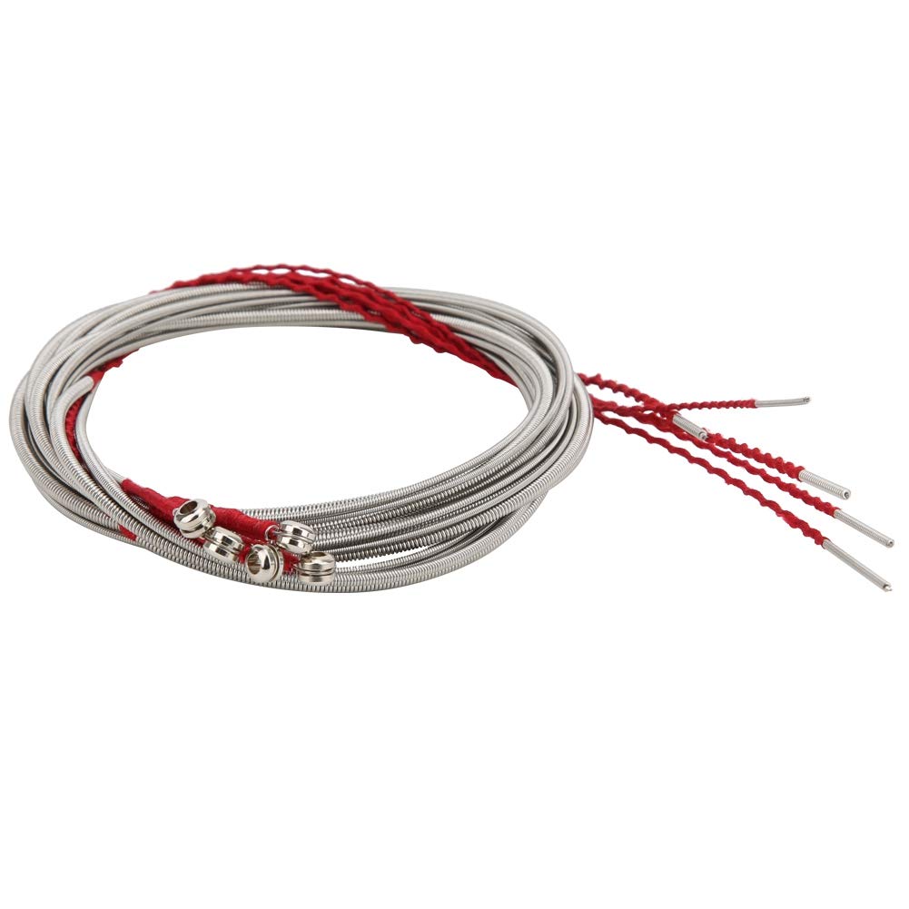 5Pcs Bass String, Steel Bass Strings Set Bass Parts Musical Instrument Accessories for Guitar Beginner Electric guitar accessories