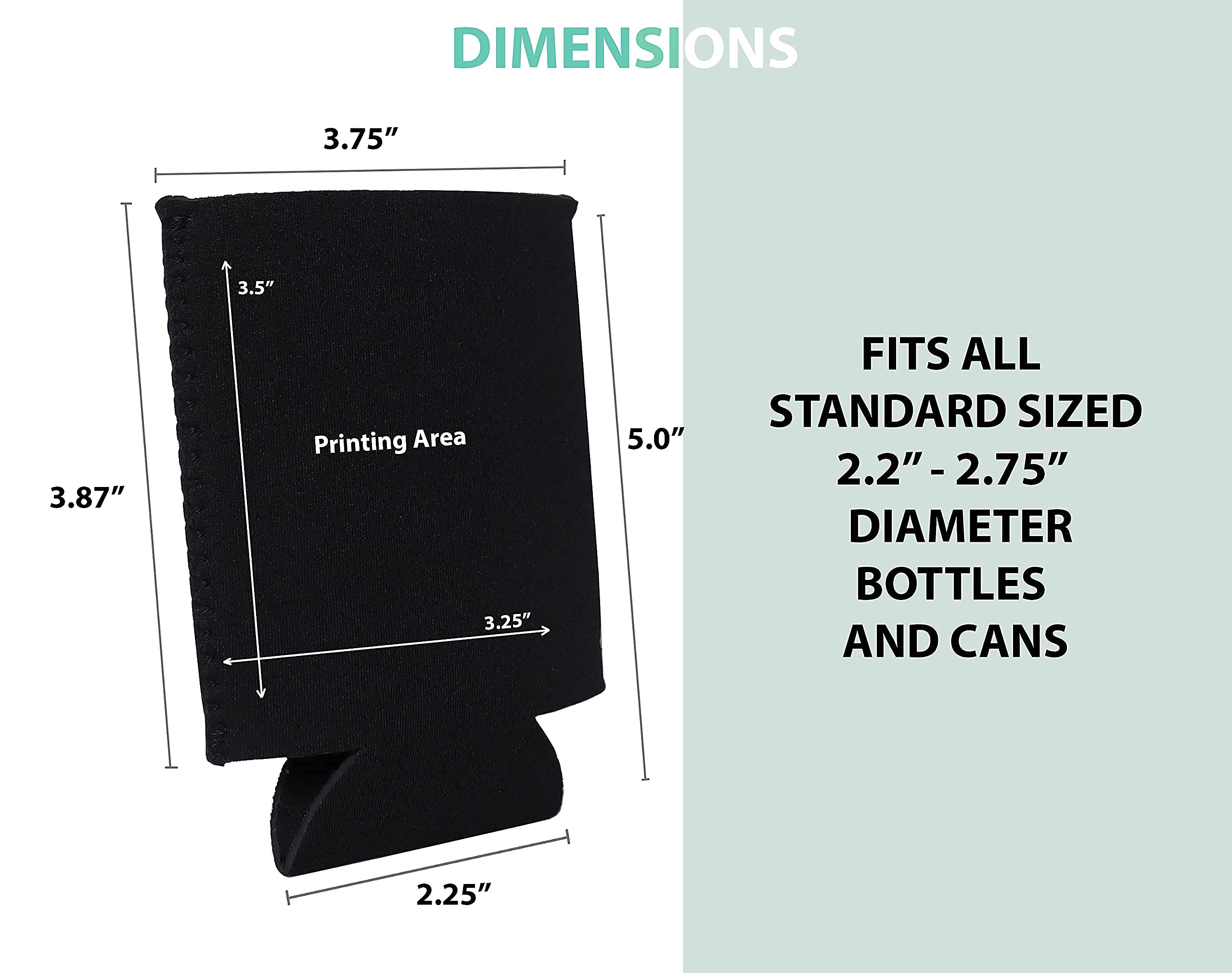 12 Pack Neoprene Can Cooler Sleeves for Standard Size Soda and Beer Cans - Perfect for HTV, Sublimation - Blank Can Coolies β Anti-Slip & Easily identify your Can β Fits 12oz & 16oz Cans - Multi-color